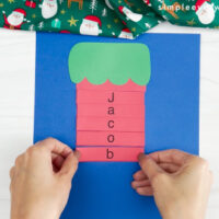 Stocking Name Craft For Kids [Free Template]