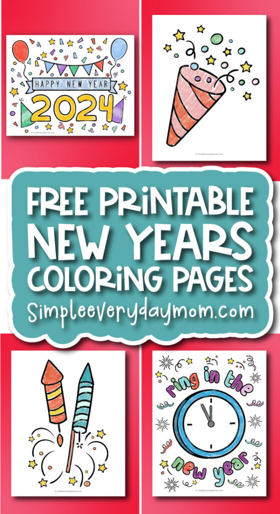 2025 Free New Years Eve Coloring Pages For Kids