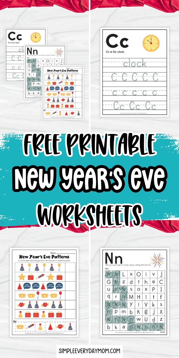 2025 New Year's Eve Worksheets For Kids [Free Printables]