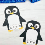 Penguin Card Craft For Kids [Free Template]