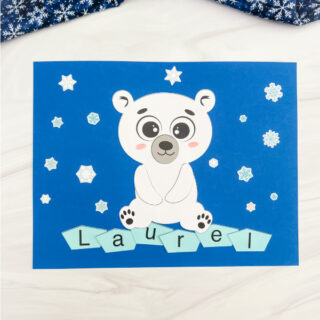Polar Bear Name Craft For Kids [Free Template]