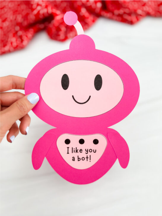 Valentine Robot Craft For Kids [Free Template]