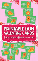 Printable Lion Valentine Cards For Kids + Teachers