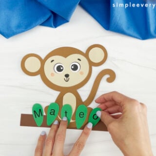 Monkey Name Craft For Kids [Free Template]