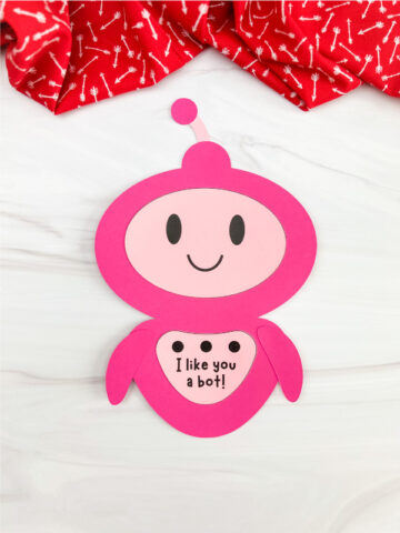 Valentine Robot Craft For Kids [Free Template]