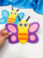Butterfly Shape Craft For Kids [Free Template]