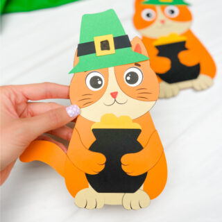 Cat Leprechaun Craft For Kids [Free Template]