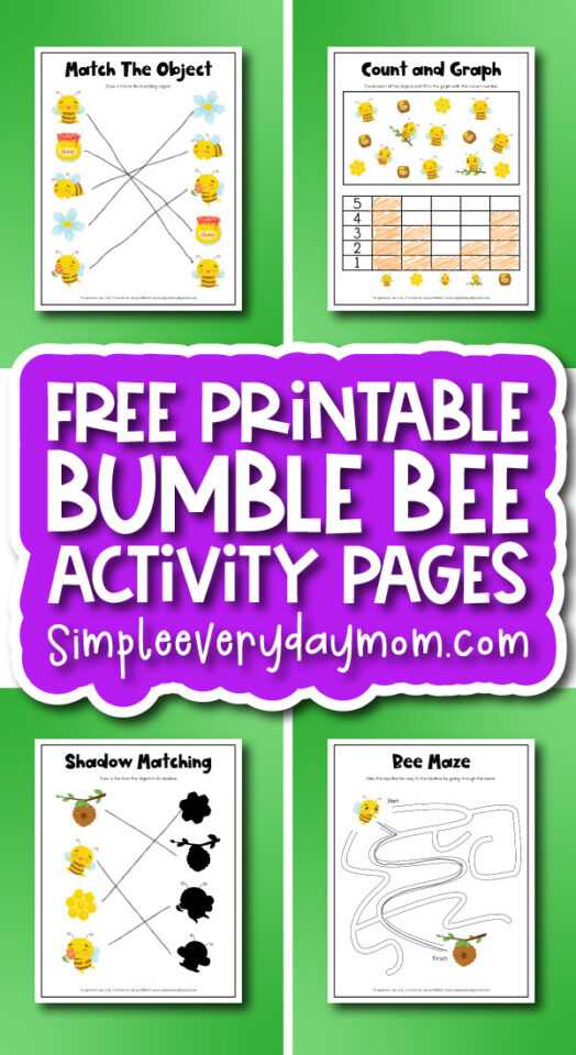 Bee Activity Sheets For Kids [Free Printable]