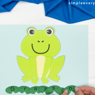 Frog Name Craft For Kids [Free Template]