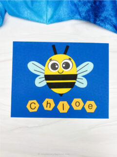 Bee Name Craft For Kids [Free Template]