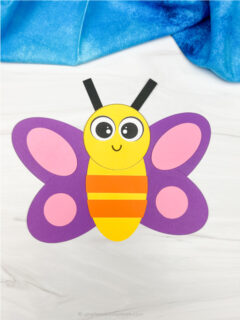 Butterfly Shape Craft For Kids [Free Template]