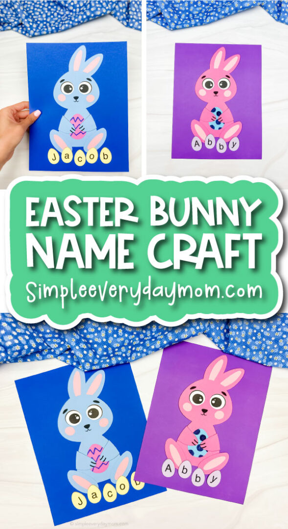 Easter Bunny Name Craft For Kids [Free Template]