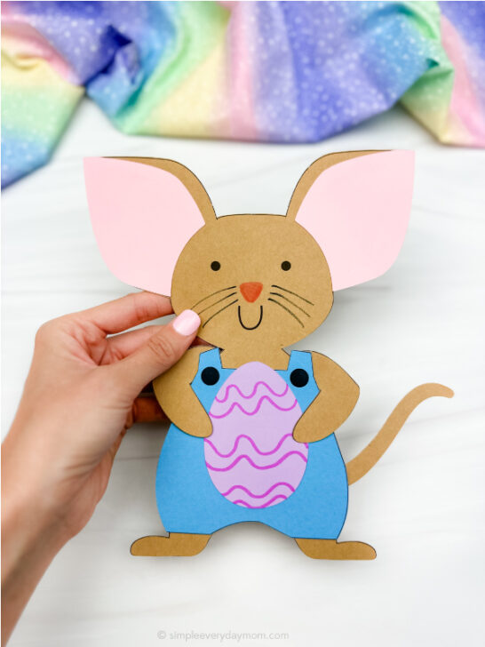 Happy Easter Mouse Craft For Kids [Free Template]