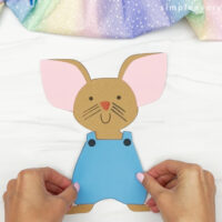 Happy Easter Mouse Craft For Kids [Free Template]