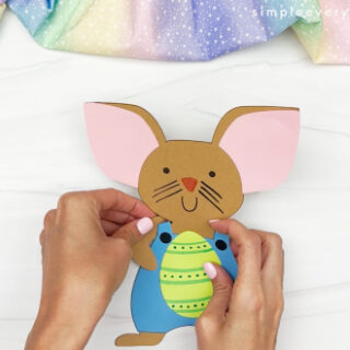 Happy Easter Mouse Craft For Kids [Free Template]