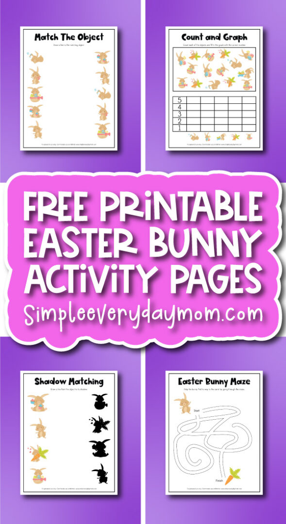 Easter Bunny Activity Sheets For Kids [Free Printables]