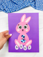 Easter Bunny Name Craft For Kids [Free Template]