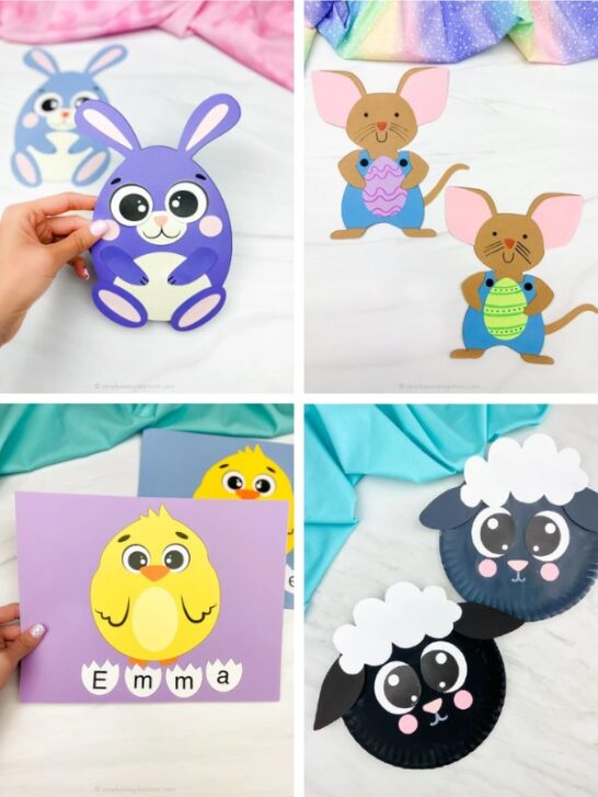 Easter Basket Name Craft For Kids [Free Template]