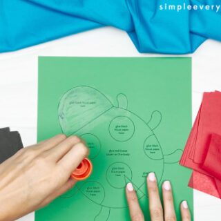 Ladybug Tissue Paper Craft For Kids [Free Template]