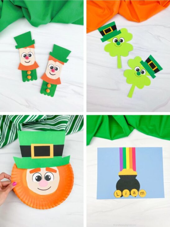 Leprechaun Tissue Paper Craft For Kids [Free Template]