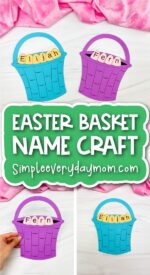 Easter Basket Name Craft For Kids [Free Template]