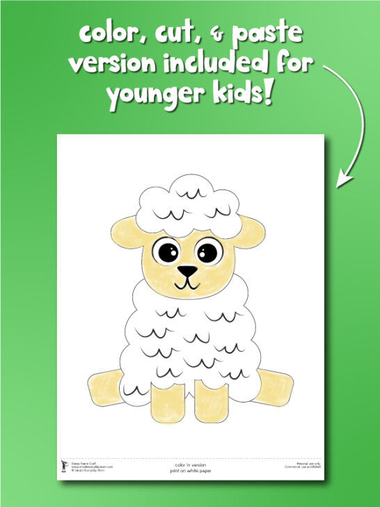 Sheep Name Craft For Kids [Free Template]