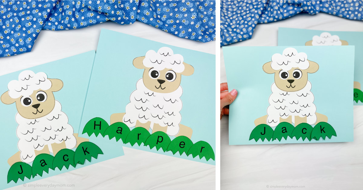 Sheep Name Craft For Kids [Free Template]