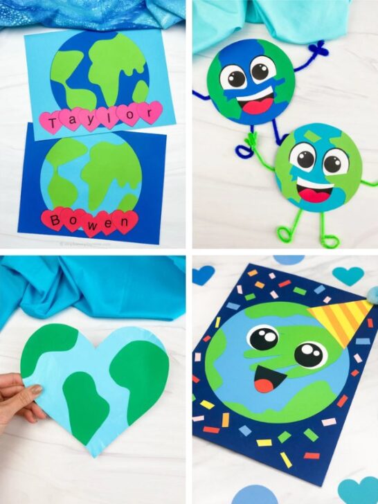 Earth Day Card Craft For Kids [Free Template]
