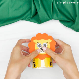 Lion Paper Cup Craft For Kids [Free Template]