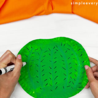 Paper Plate Cactus Craft For Kids [Free Template]