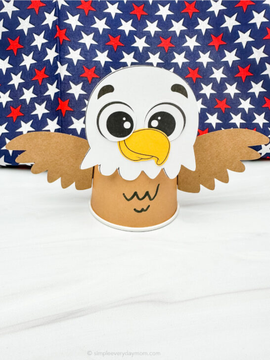 Eagle Paper Cup Craft For Kids [Free Template]