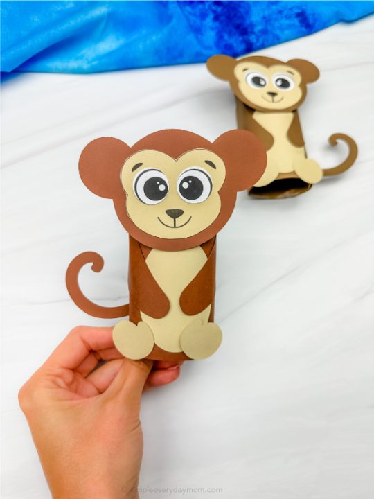 Monkey Toilet Paper Roll Craft For Kids [Free Template]