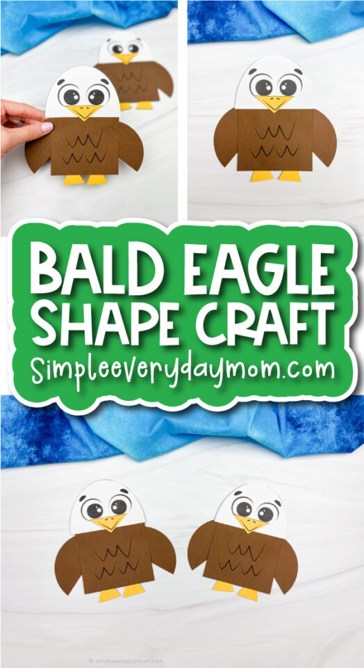 Bald Eagle Shape Craft For Kids [Free Template]