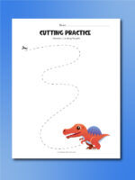 FREE Dinosaur Cutting Worksheets For Kids