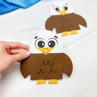 Bald Eagle Shape Craft For Kids [Free Template]