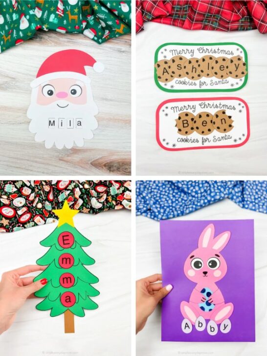 32 Fun Name Crafts For Kids (W/PDF Templates)