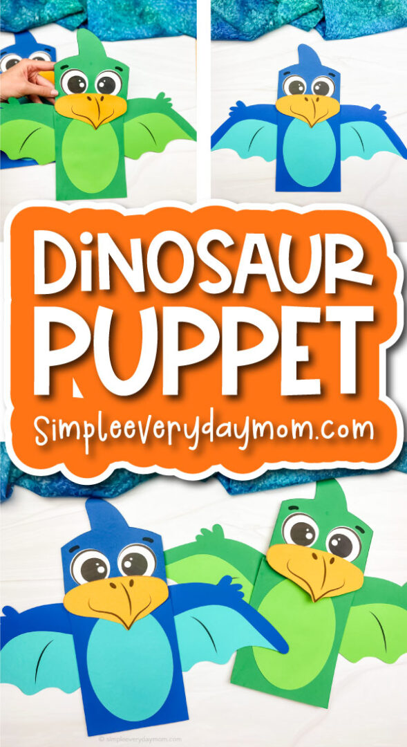 Dinosaur Puppet Craft For Kids [Free Template]