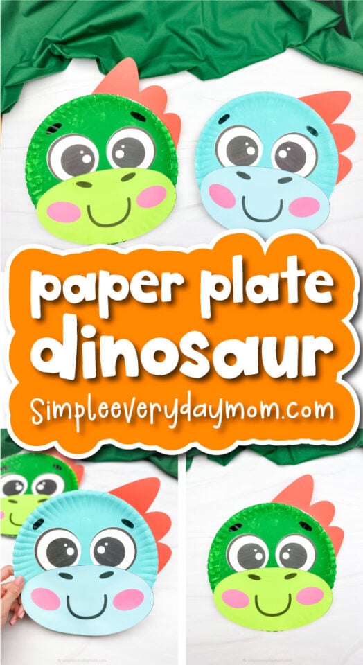 Dinosaur Paper Plate Craft For Kids [Free Template]