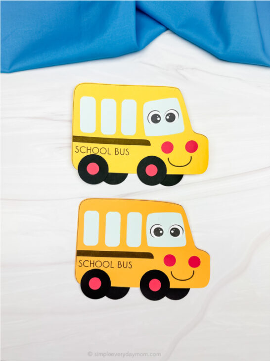Back To School Bus Craft W/Free Printable Template
