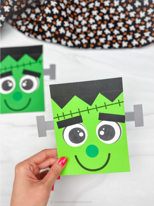 Frankenstein Shape Craft For Kids [Free Template]