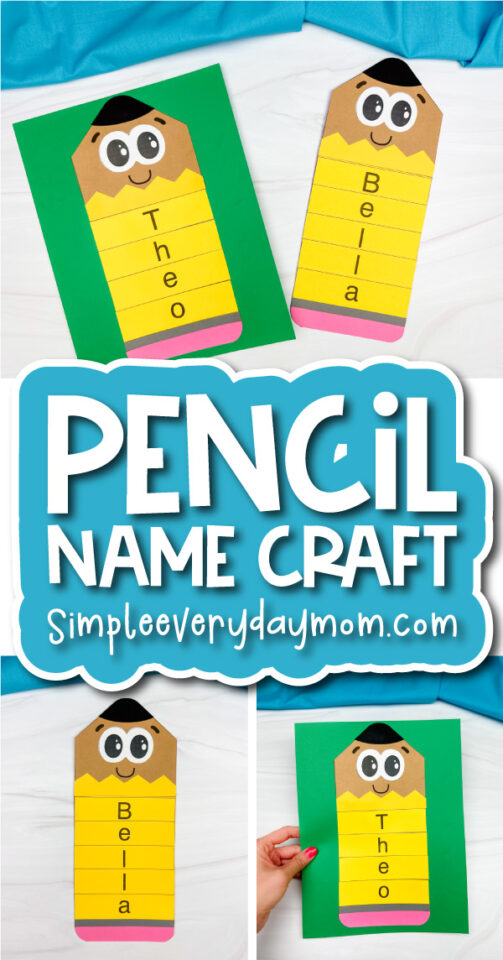 Easy Pencil Name Craft For Kids [Free Template]