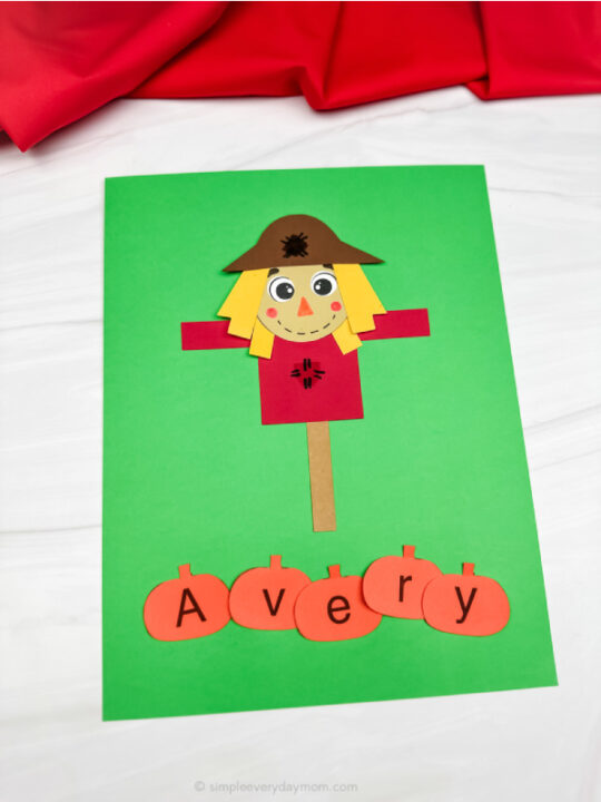 Scarecrow Name Craft For Kids [Free Template]