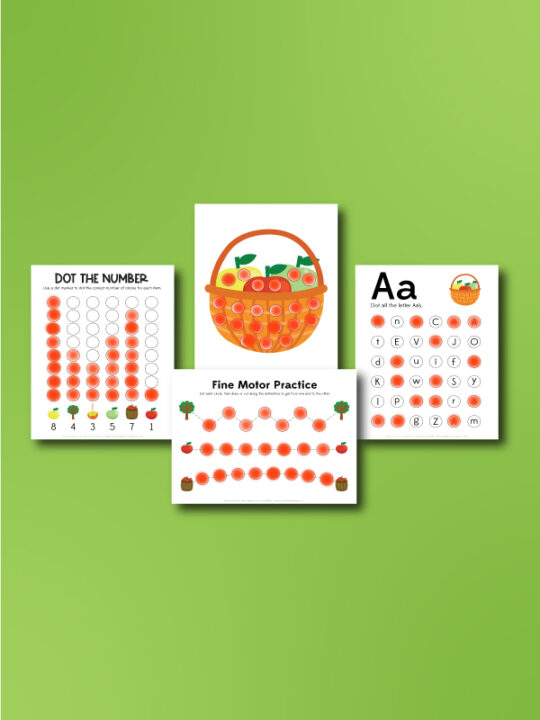 Apple Do A Dot Printables For Kids [Free Worksheets]