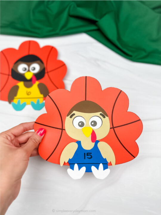Disguise A Turkey Basketball Player Craft For Kids [Free Template]