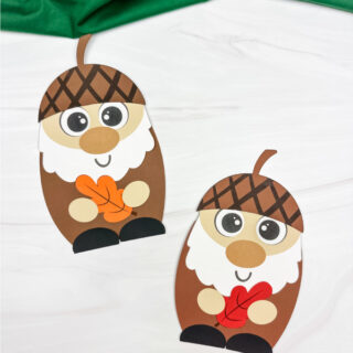 Torn Paper Acorn Craft For Kids [Free Template]