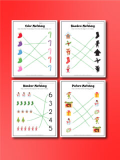 Free Printable Christmas Matching Worksheets For Kids