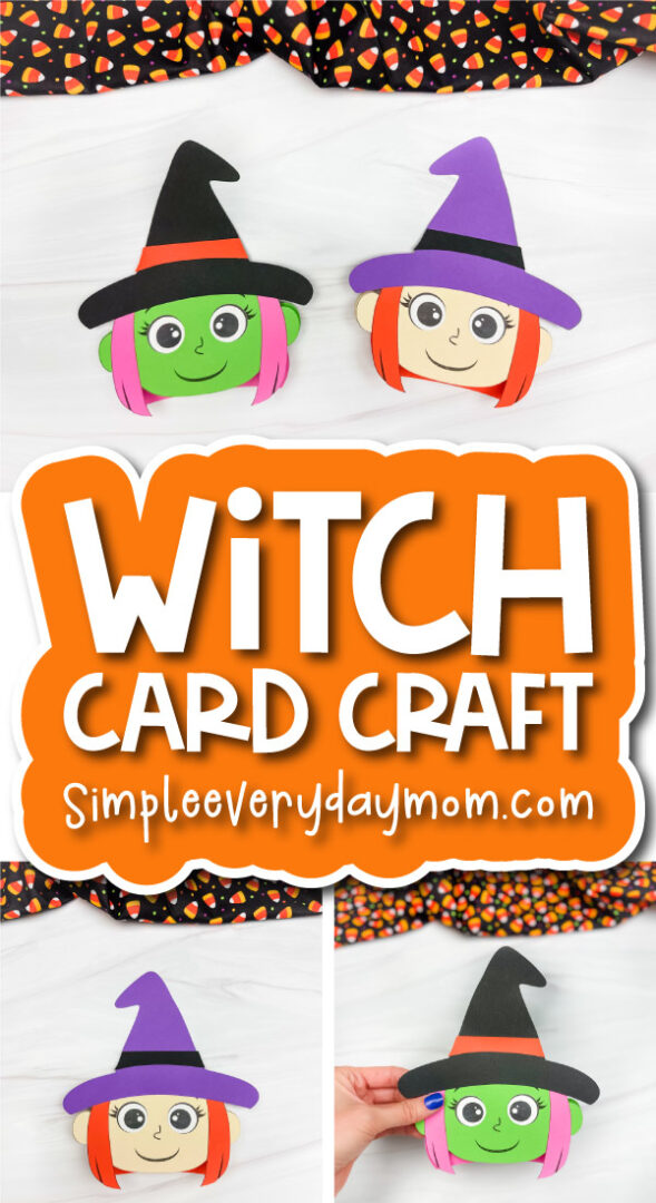 Witch Card Craft For Kids With Template