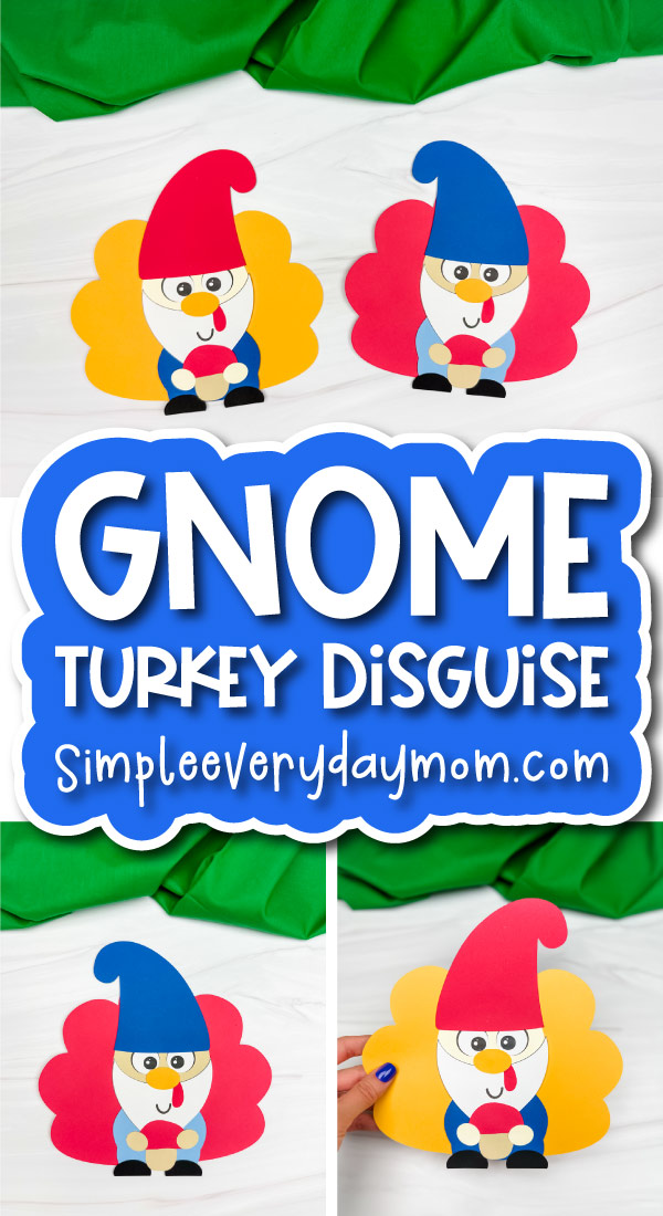 Gnome Turkey Disguise Craft For Kids [Free Template]