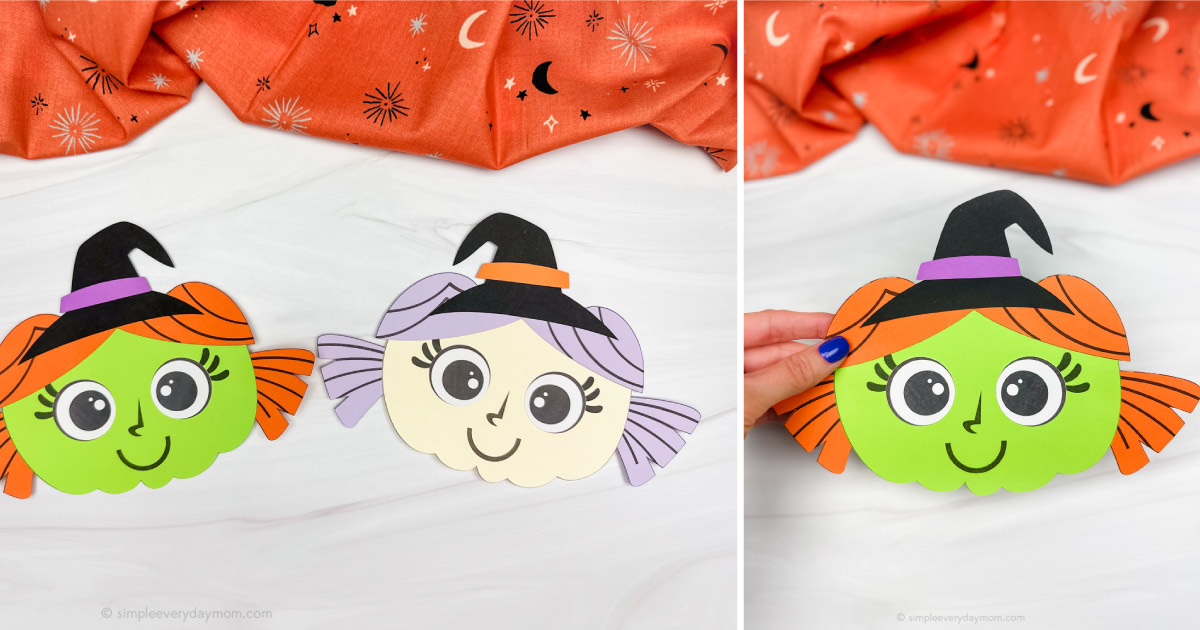 Witch Pumpkin Craft For Kids [Free Template]