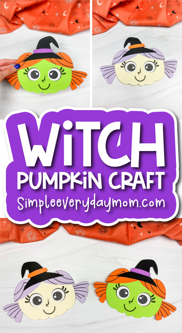 Witch Pumpkin Craft For Kids [Free Template]